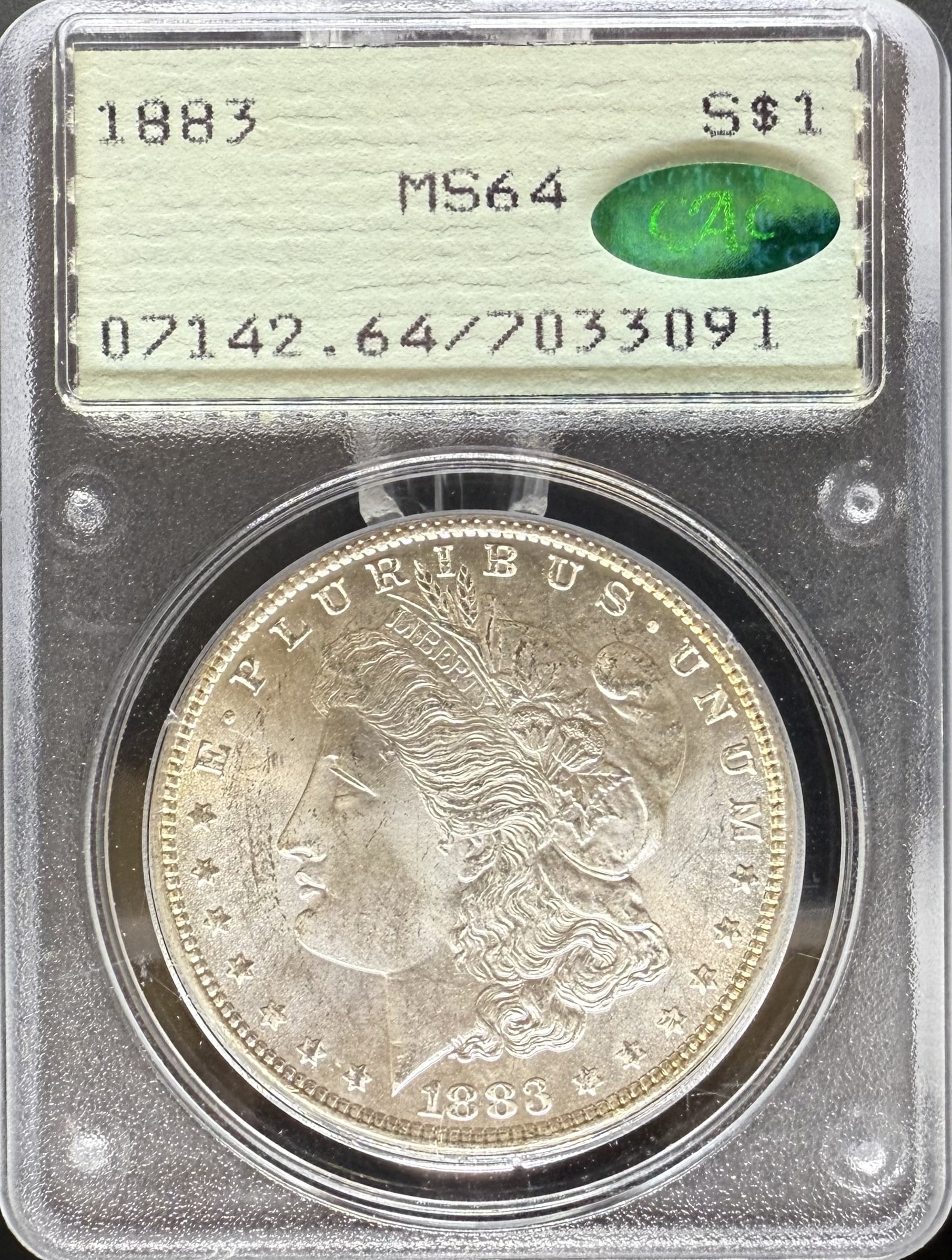 1883 Morgan Dollar MS64 PCGS CAC Rattler (PA7033091) - Walmart.com
