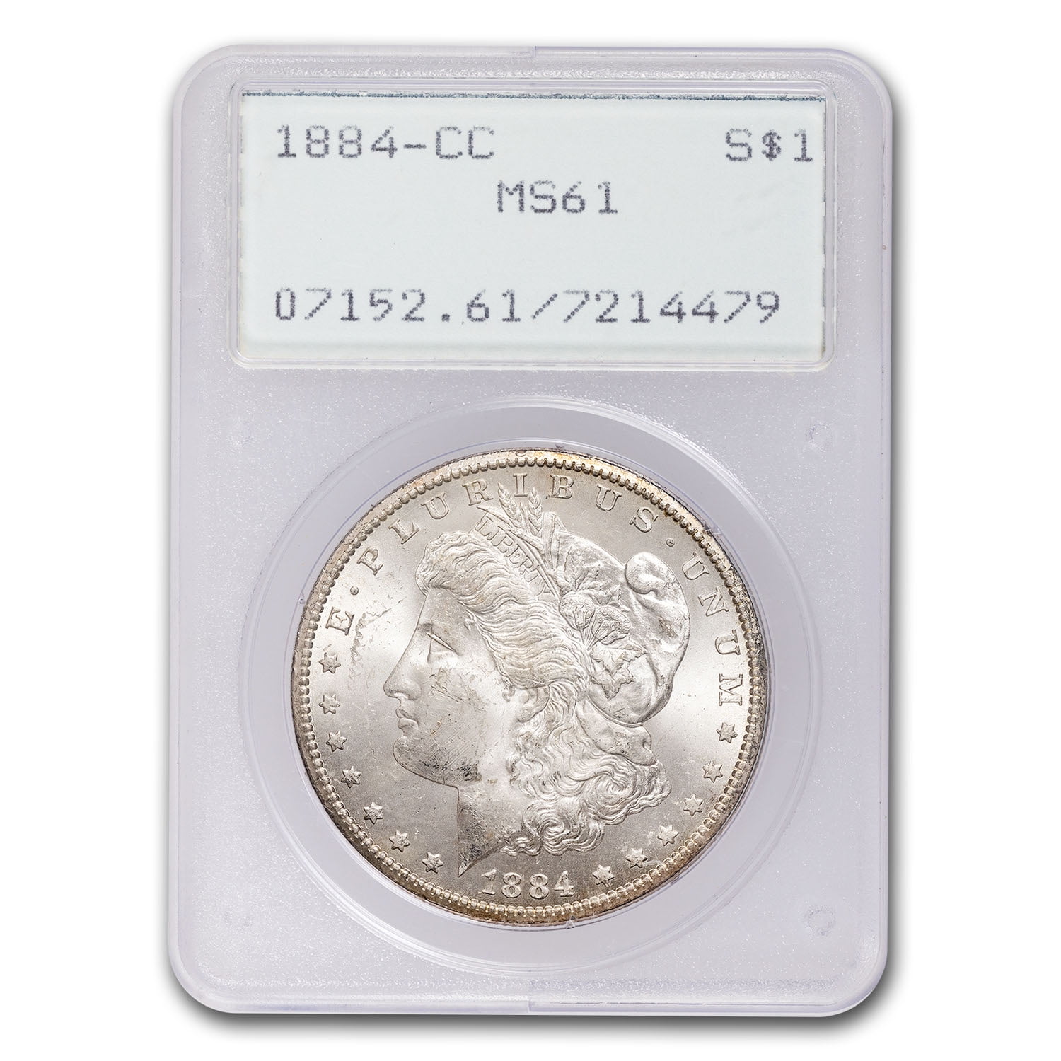 1884-CC Morgan Dollar MS-61 PCGS (Old Rattler Holder) - Walmart.com