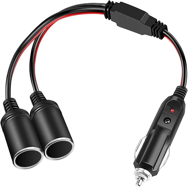 1888 1 to 2 Car Cigarette Lighter Splitter Adapter Power Charger Port ...