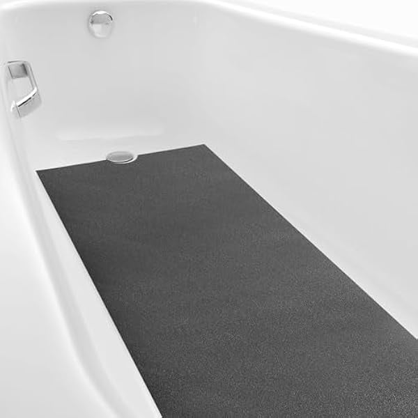1888 16" x 40" Non Slip Bathtub Mat with Drain Cut Out Anti Slipping ...