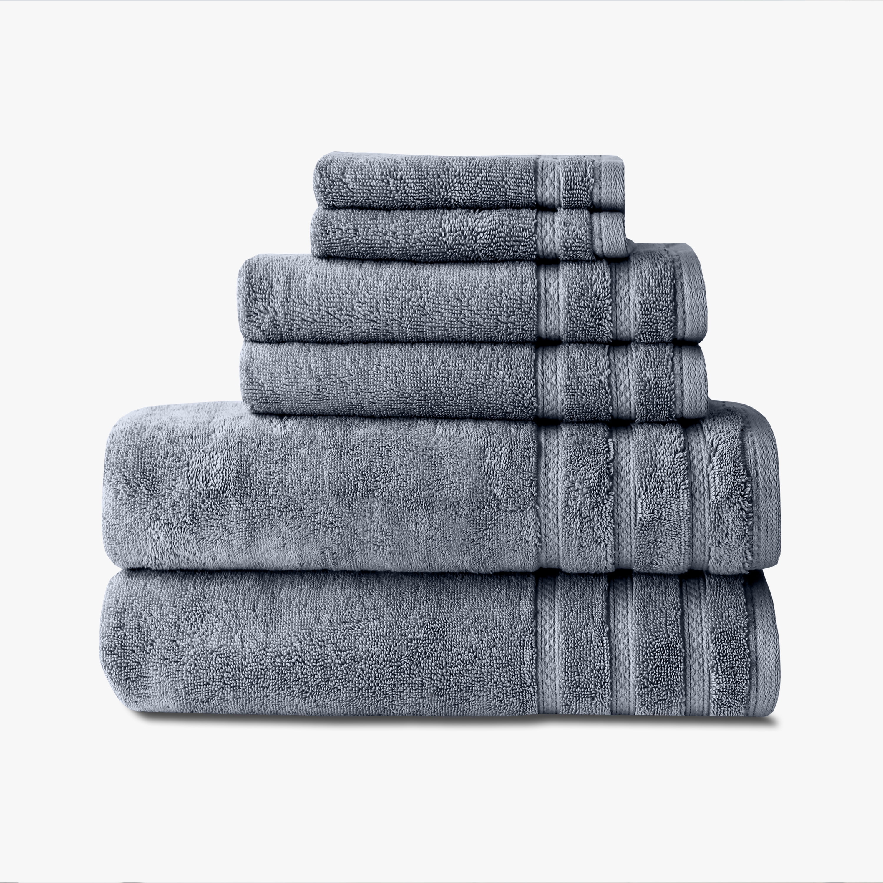 1888 Mills True Comfort 6-Piece Set Featuring Aurasoft Technology, 2 Bath Towels, 2 Hand Towels ...