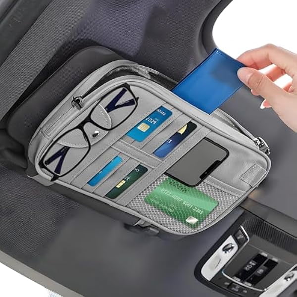 1888 Upgrade Car Visor Organizer,Multipurpose Car Sun Visor Organizer ...