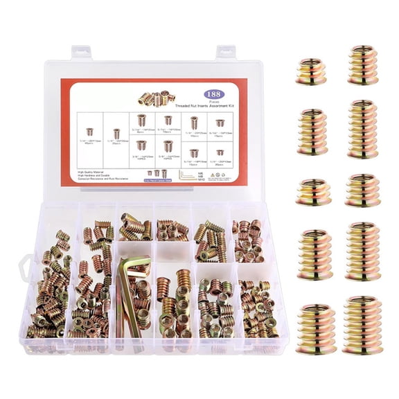 Furniture Screw-In Inserts and Fasteners for Secure Wood Assembly