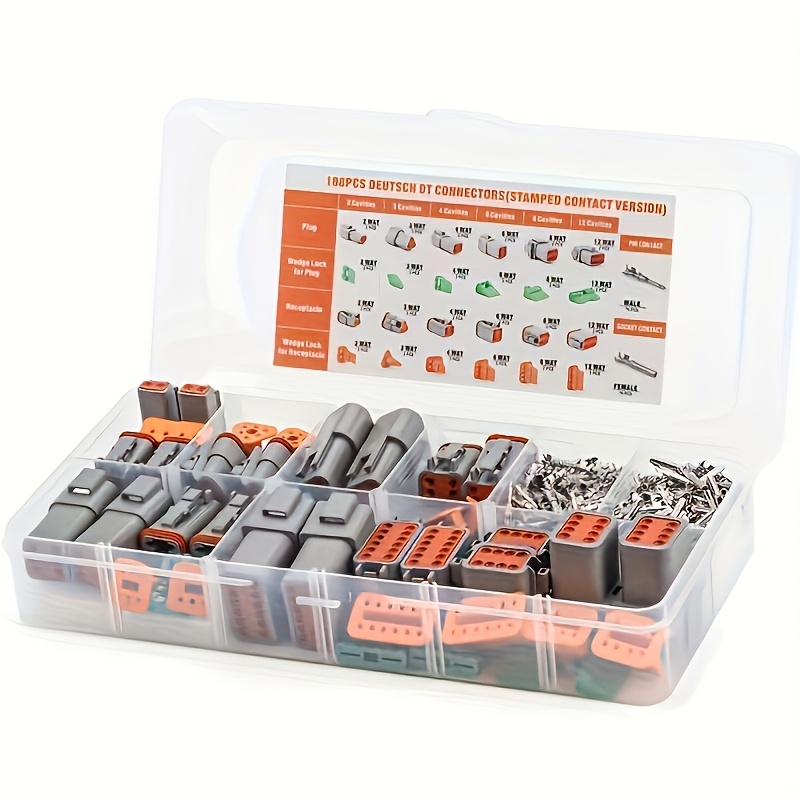 188pcs of Deutsch DT Series Connector Assemblies, Size 16 Stamped ...