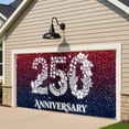 189"×83" Patriotic 250th Anniversary Garage Door Banner, Red White Blue ...