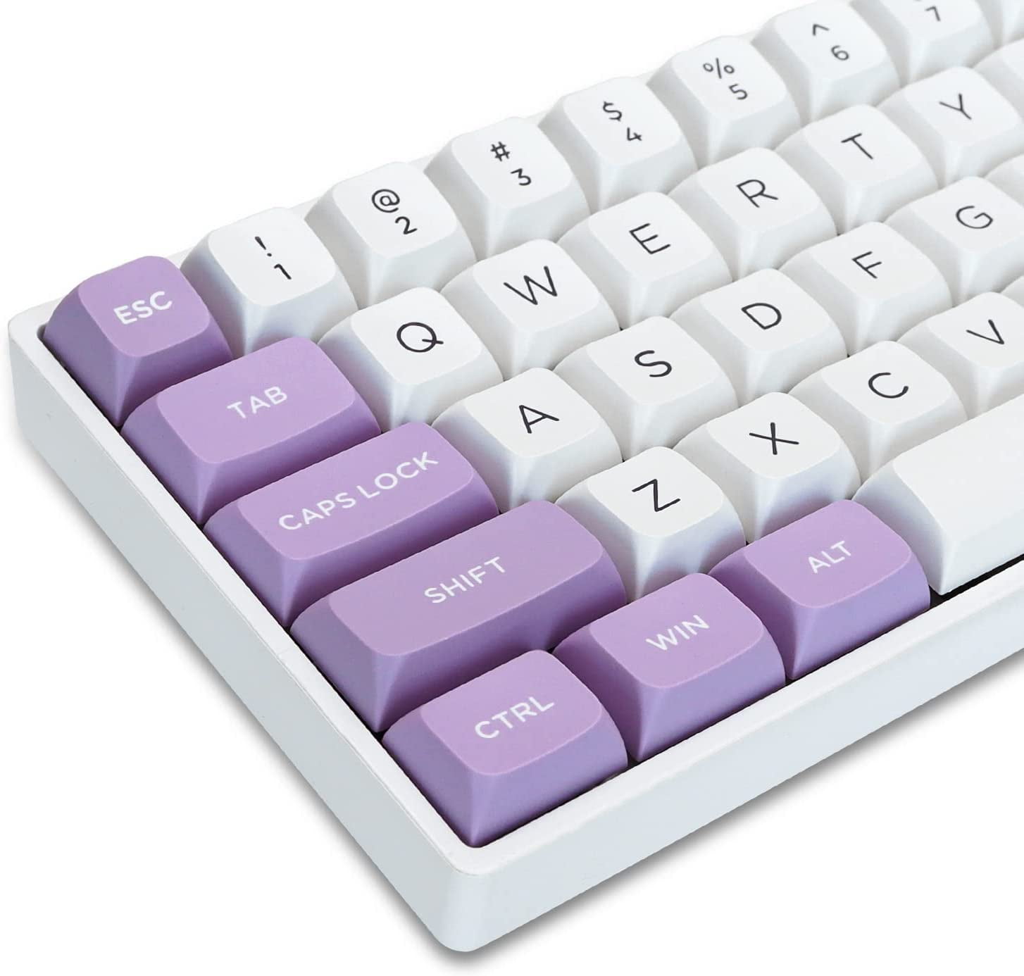 189 Keys Double Shot White/Purple Keycaps, PBT Custom Keyboard Keycaps ...