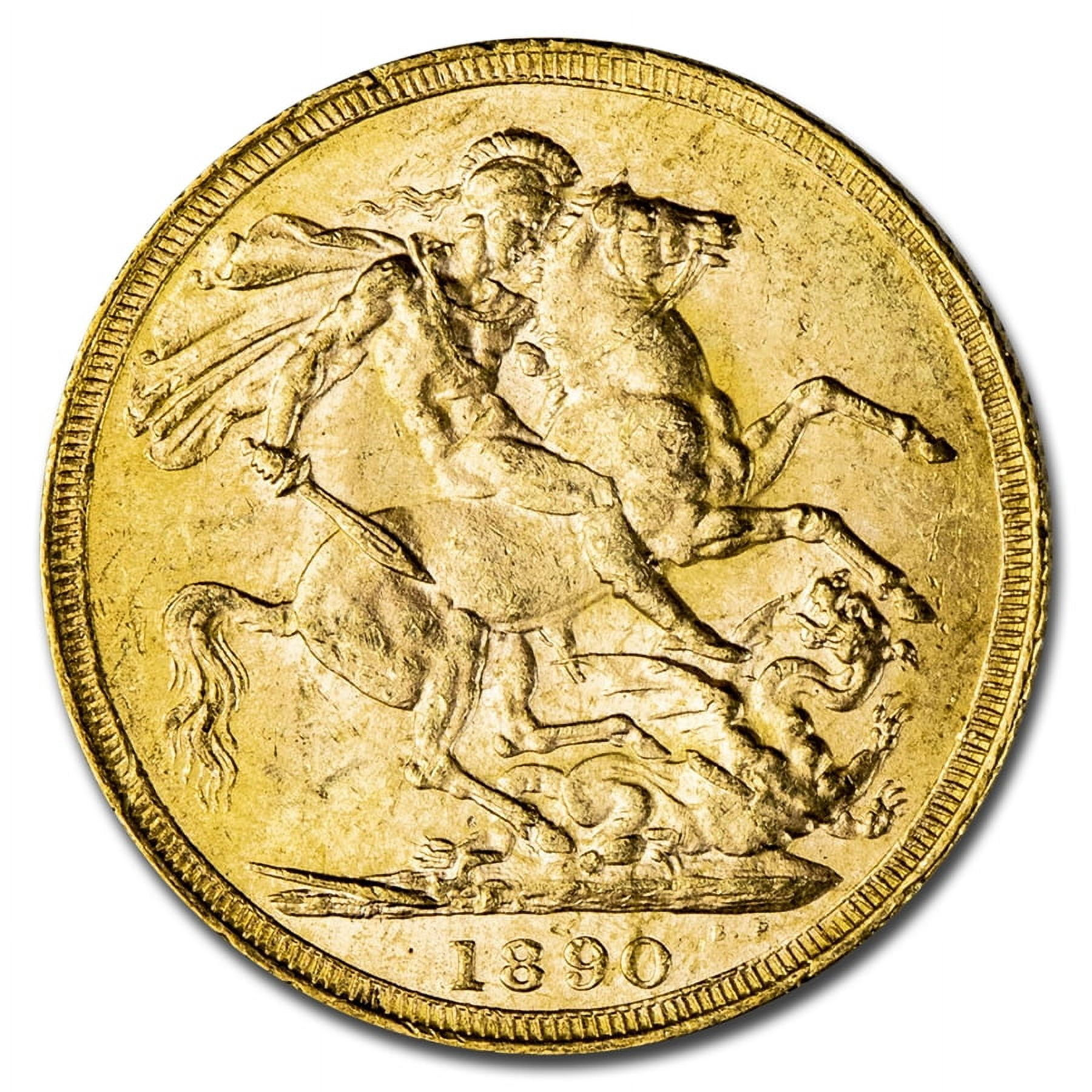 1890 Great Britain Gold Sovereign Victoria Jubilee Head BU - Walmart.com