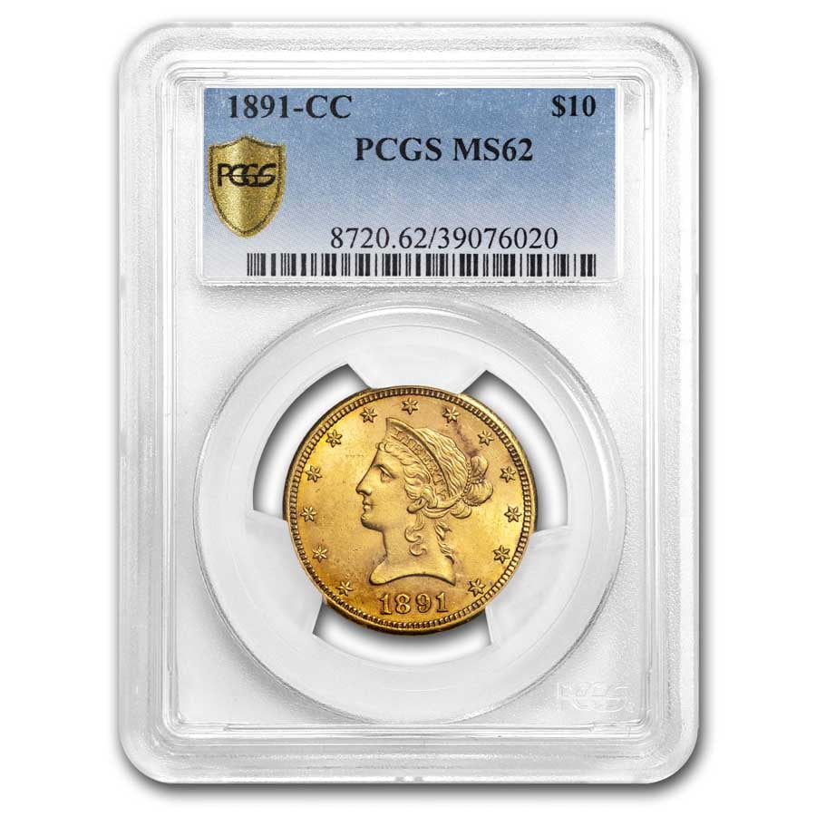 1891-CC $10 Liberty Gold Eagle MS-62 PCGS - Walmart.com