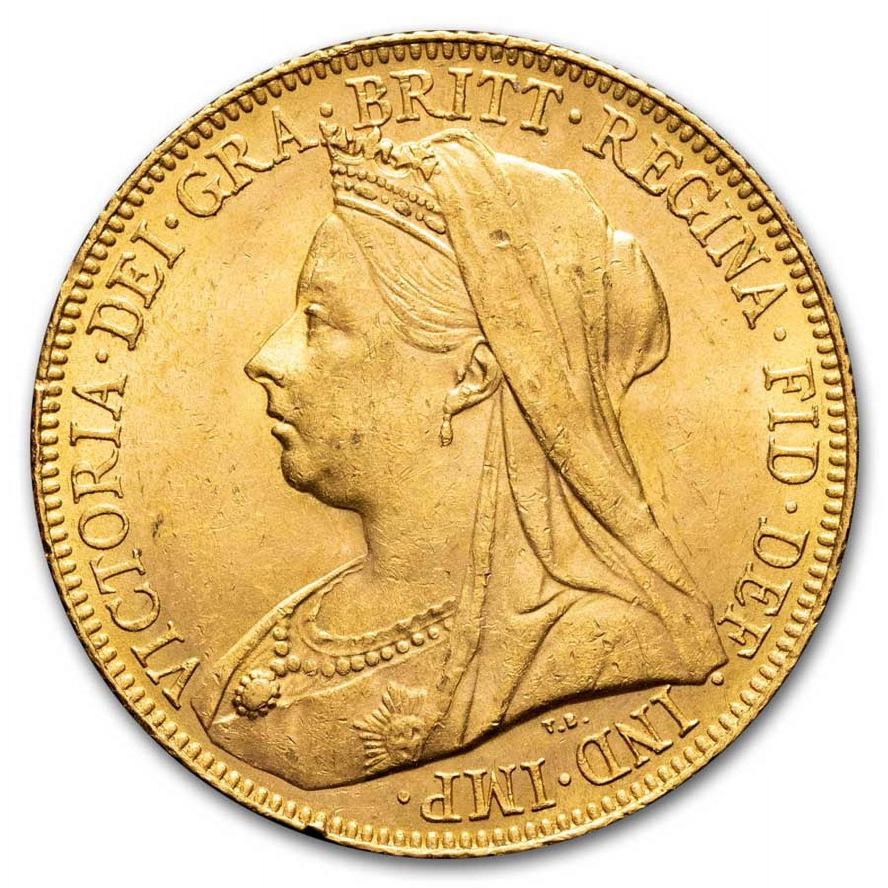1893-1901 Australia Gold Sovereign Victoria Veil Head BU - Walmart.com