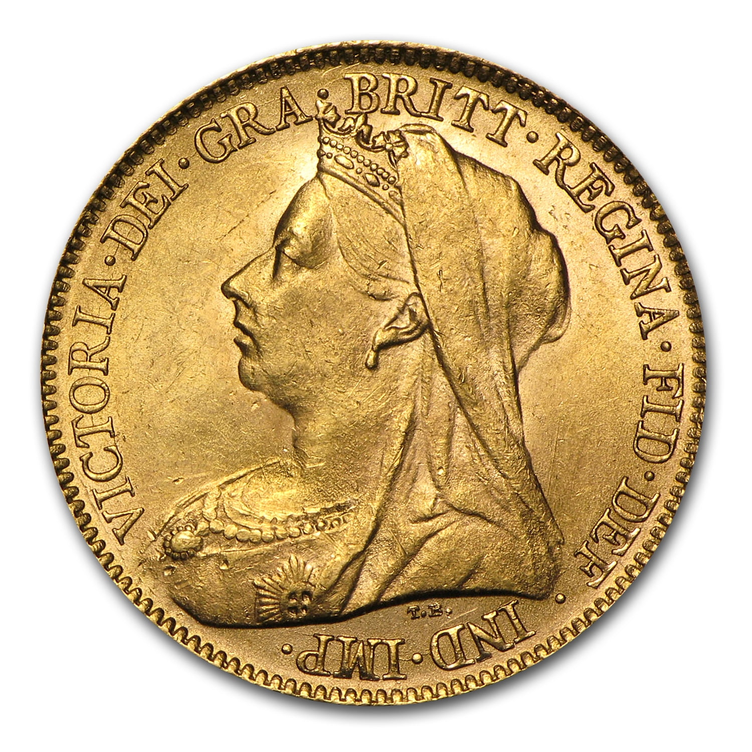 1893-1901 Great Britain Gold Half Sov. Victoria Veil Head BU - Walmart.com
