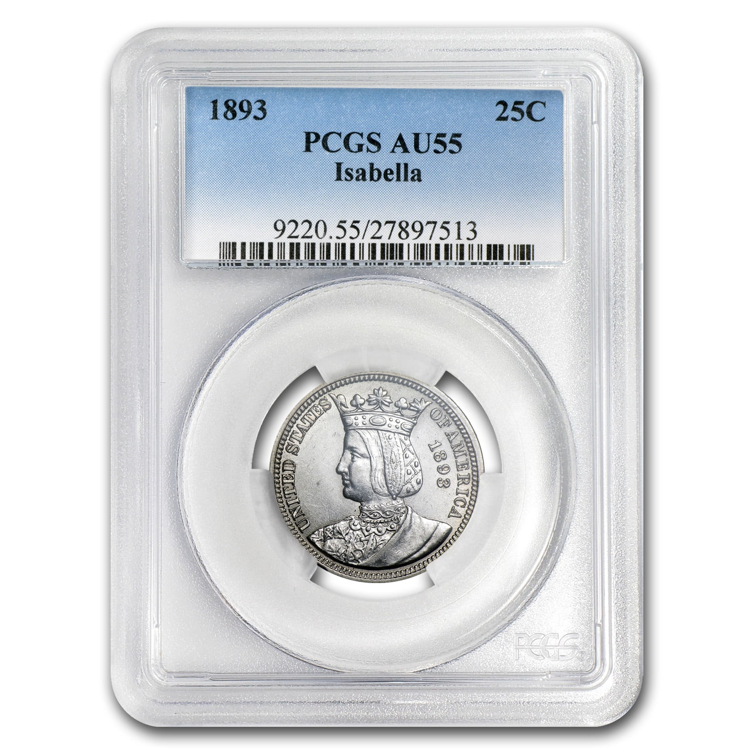 1893 Isabella Quarter AU-55 PCGS - Walmart.com