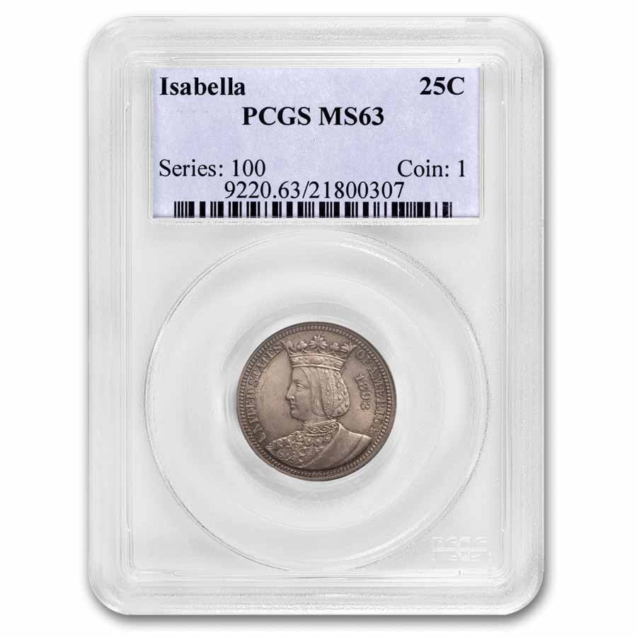 1893 Isabella Quarter MS-63 PCGS - Walmart.com