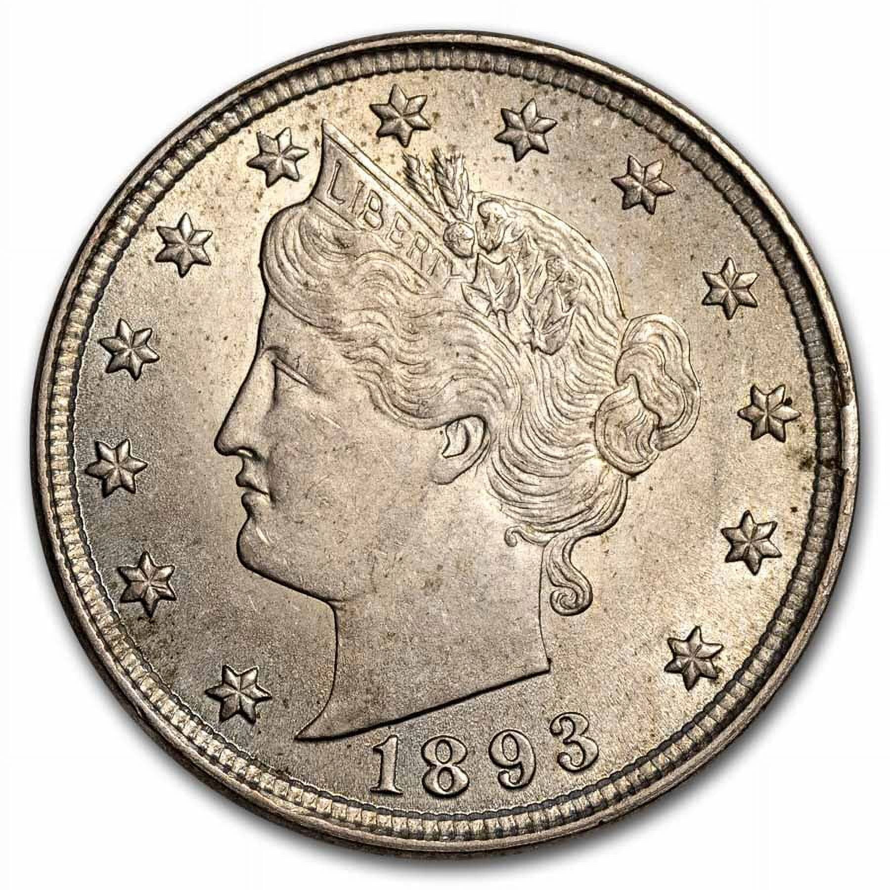 1893 Liberty Head V Nickel BU - Walmart.com