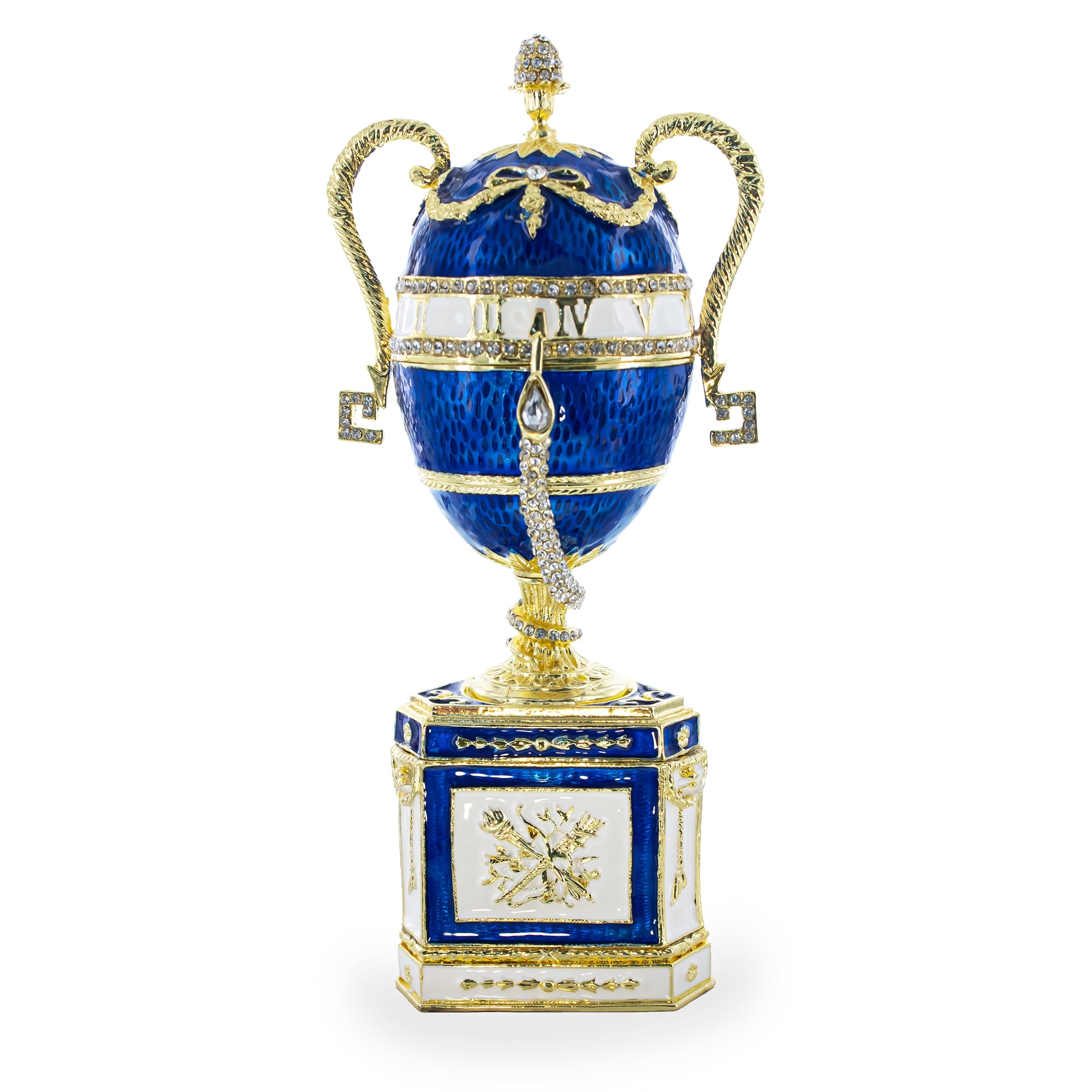 1895 Blue Serpent Clock Royal Imperial Easter Egg 7 Inches - Walmart.com