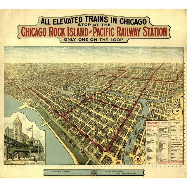 1897 All Elevated Trains in Chicago... - Walmart.com