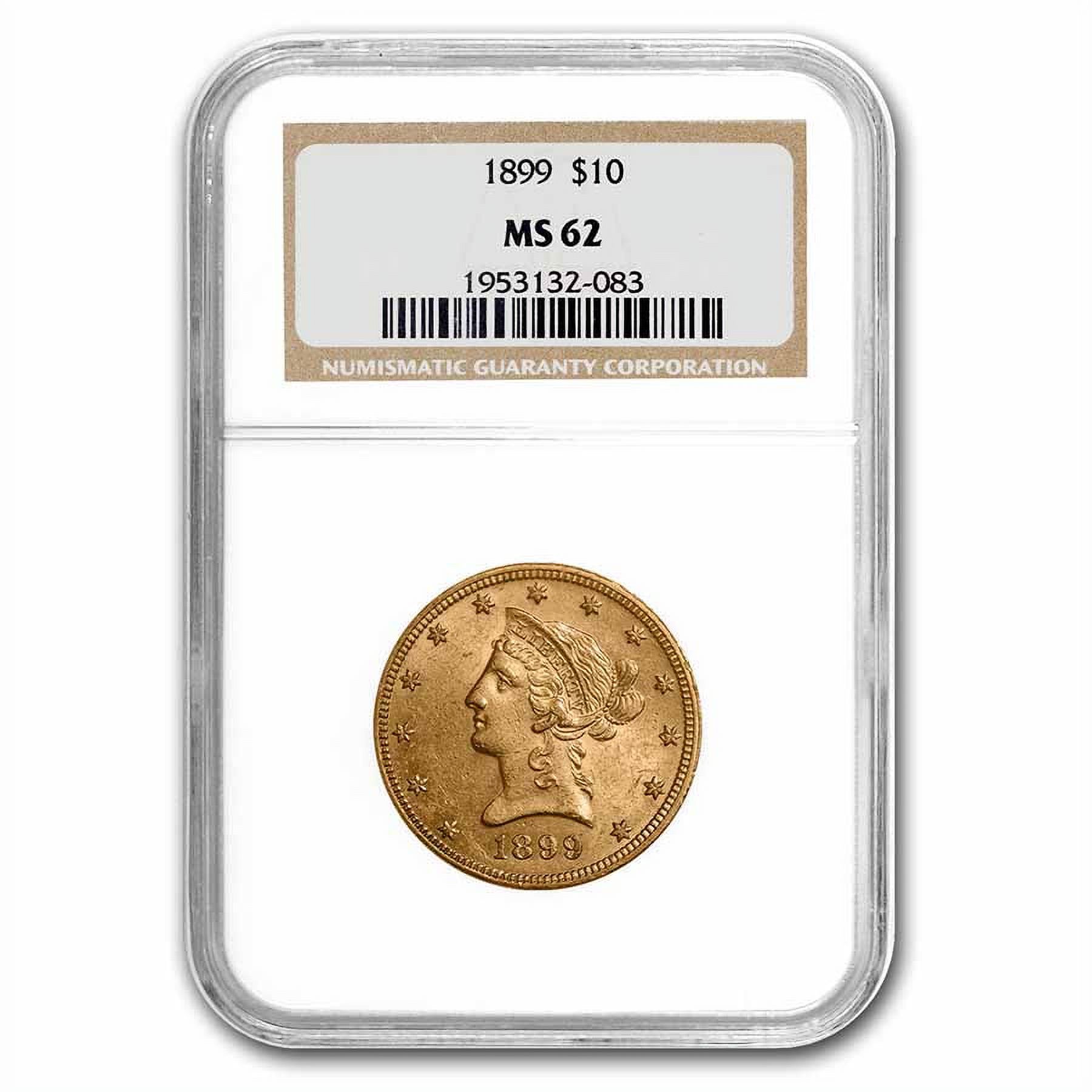 1899 $10 Liberty Gold Eagle MS-62 NGC - Walmart.com