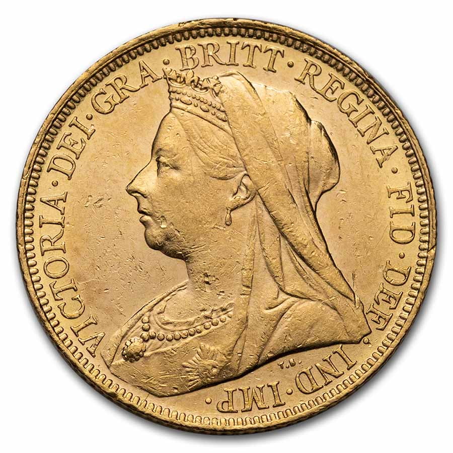 1899-S Australia Gold Sovereign Veil Head Victoria BU - Walmart.com