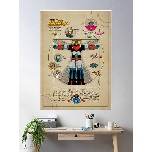 189B Grendizer Davinci Color Poster Wall Art, Modern Wall Decor For ...