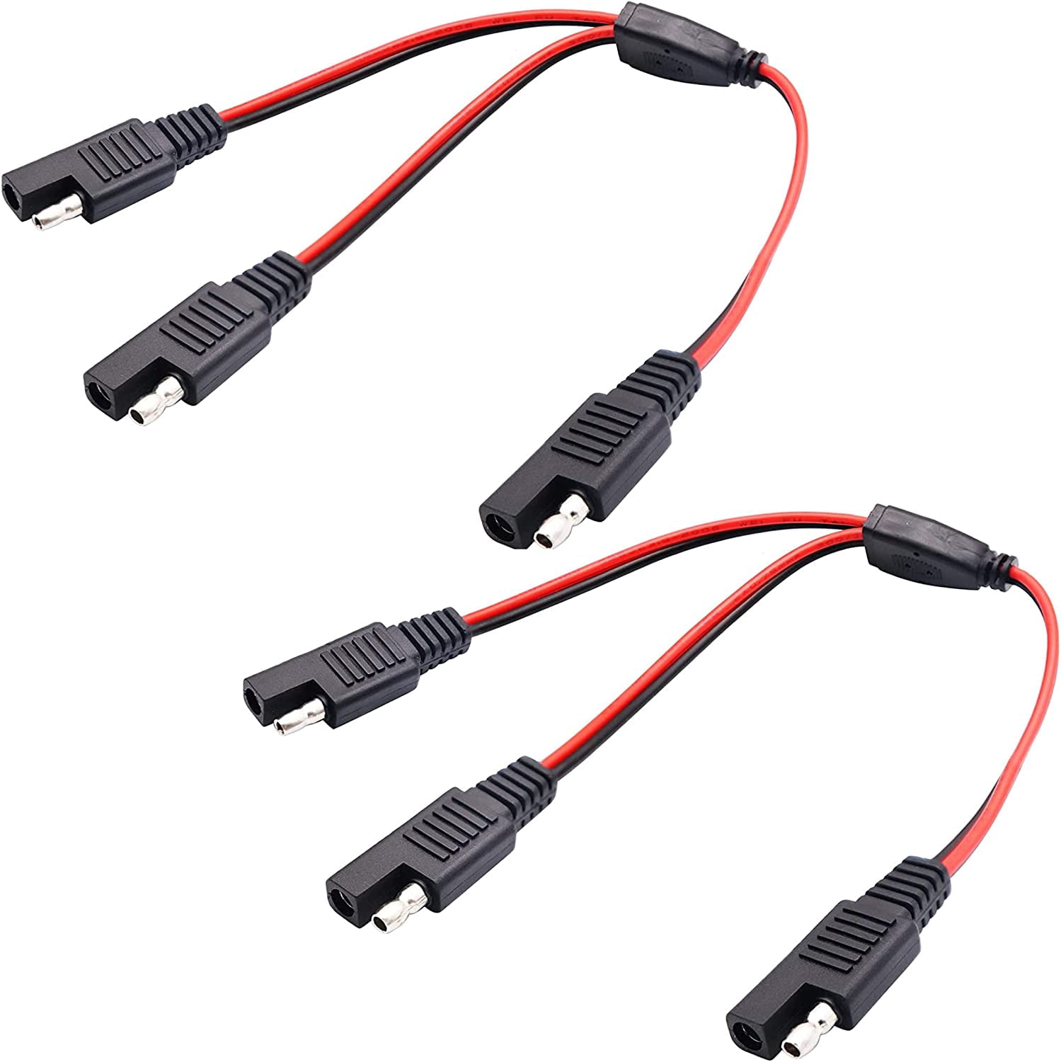 18AWG SAE Y Splitter Adapter Cable SAE Y Splitter 1 to 2 SAE Extension ...