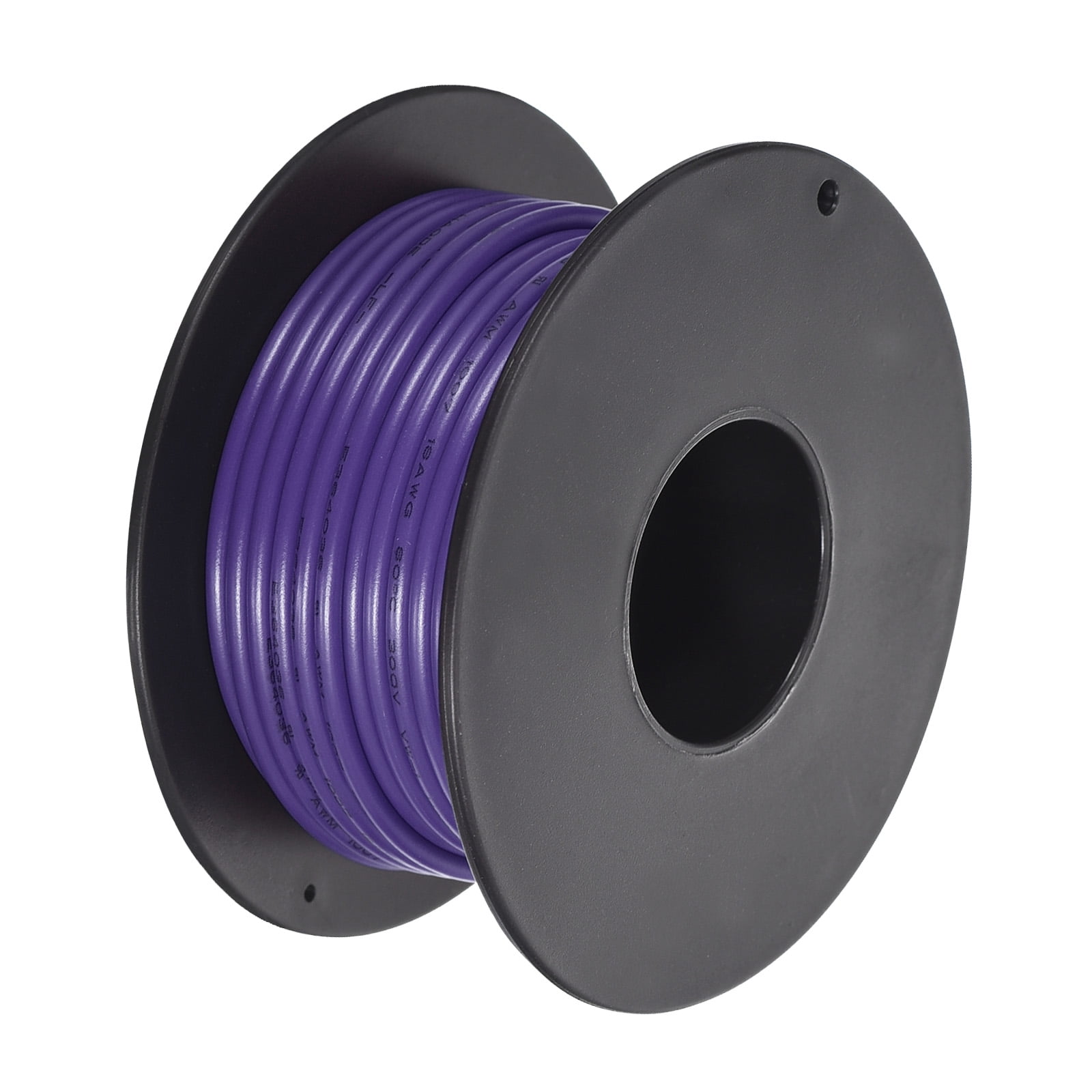 Uxcell 18AWG Stranded Wire PVC Hookup 10M/33ft Purple, Electrical Wire ...