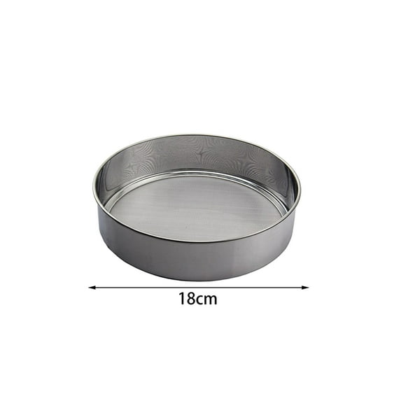 (18CM) 40 Mesh Kitchen Ultrafine Mesh Flour Sifter Professional Round ...