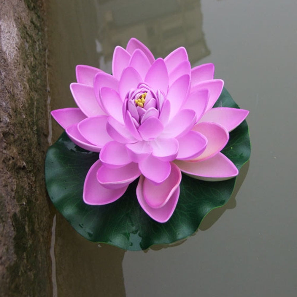 18CM Artificial Floating Lotus Shape Water Surface Decorartion for Pool ...