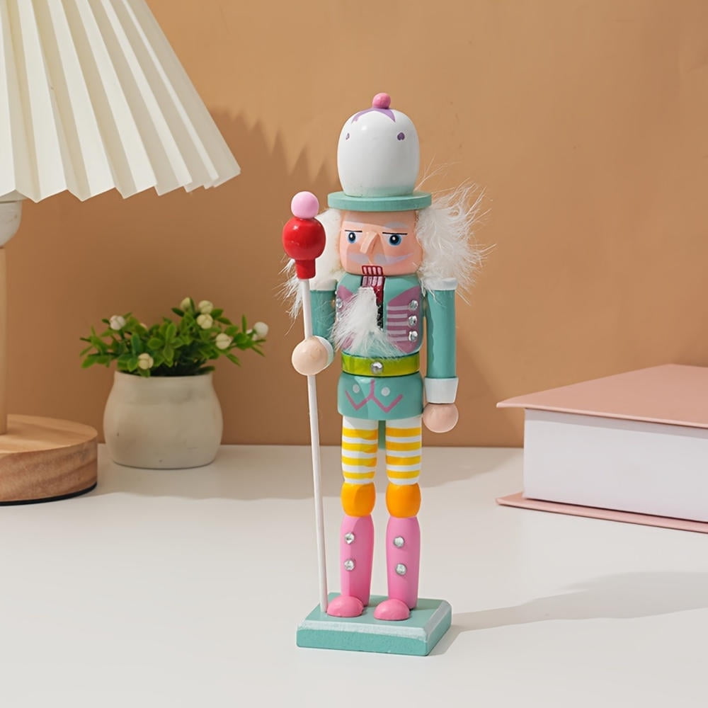 18CM Creative Colorful Macaron Nutcracker Puppet Ornament Christmas ...