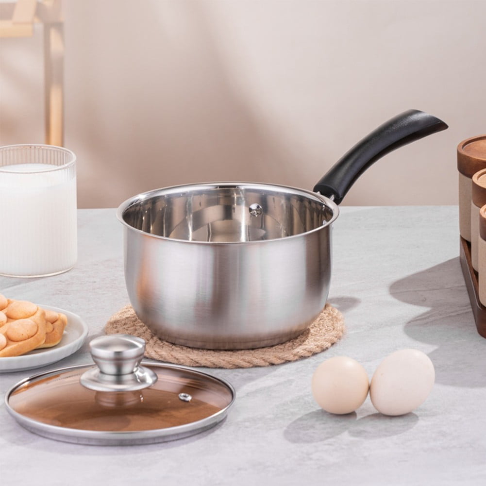 18Cm Induction Base Stainless Steel Milk Pan Milk Pot Soup Pots With ...