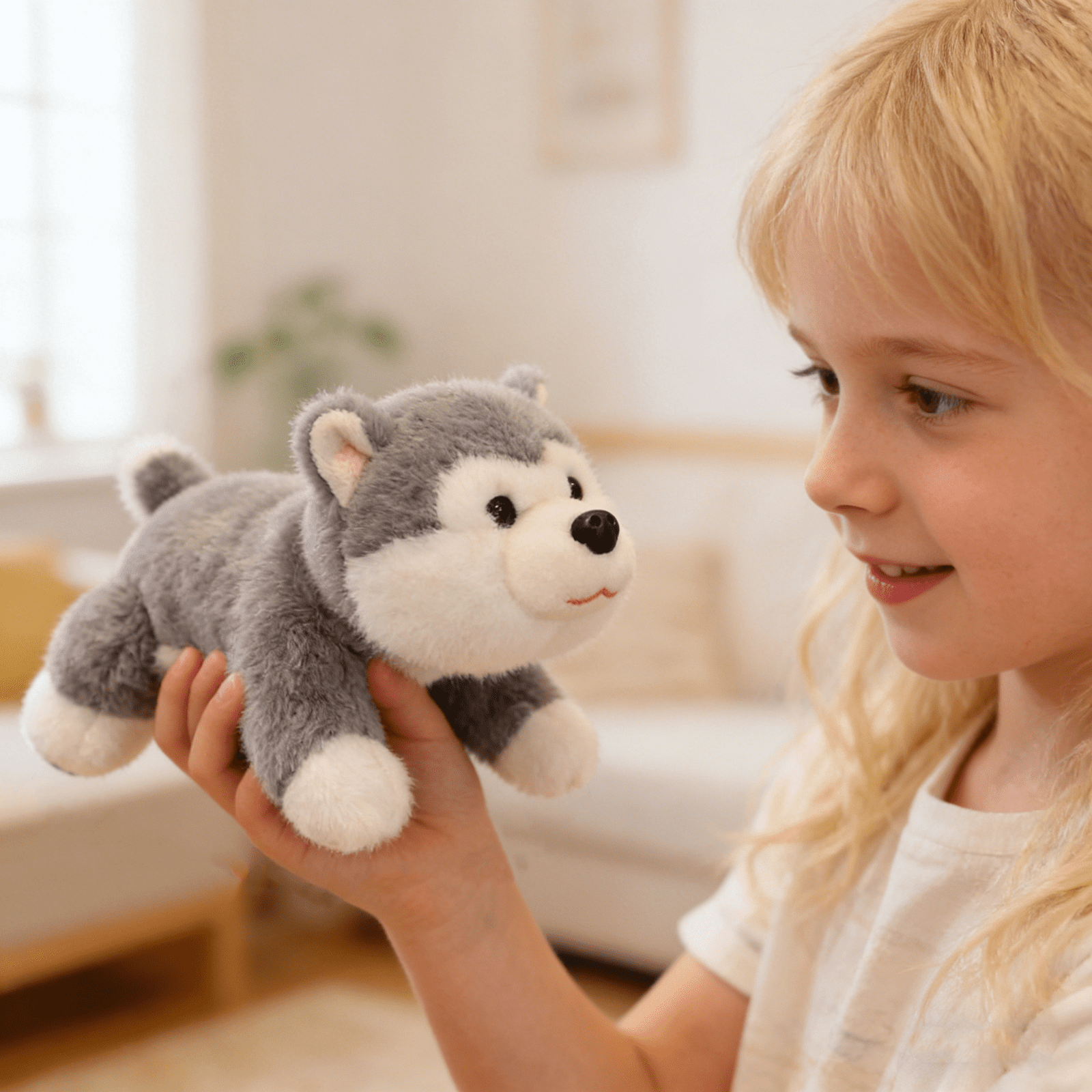 18Cm Plush Husky Toy Stuffed Animal, Soft Cuddly Stuffed Husky Plushie ...