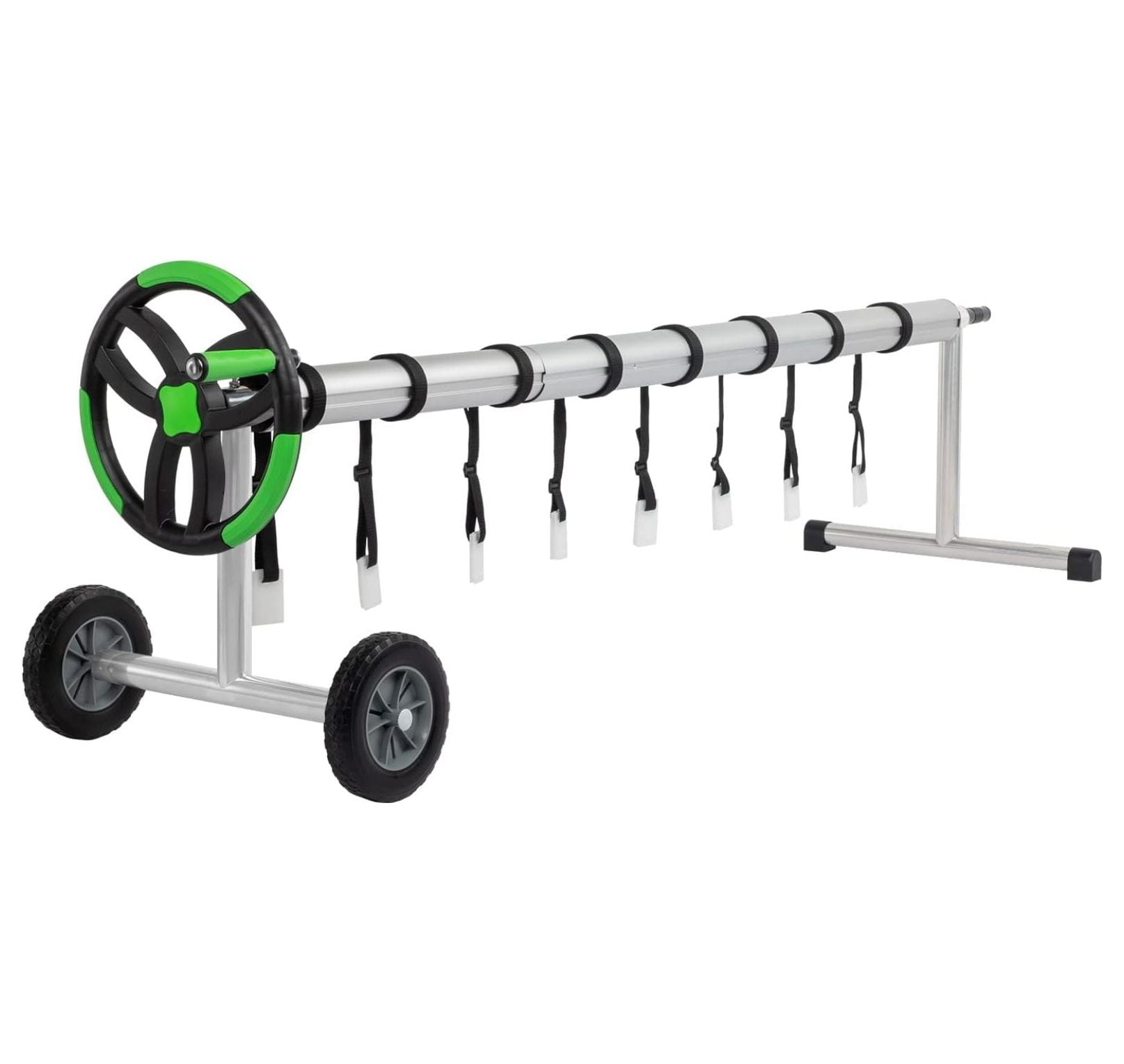 18FT Pool Cover Reel Set, Solar Cover Aluminum with Rubber Wheels for ...