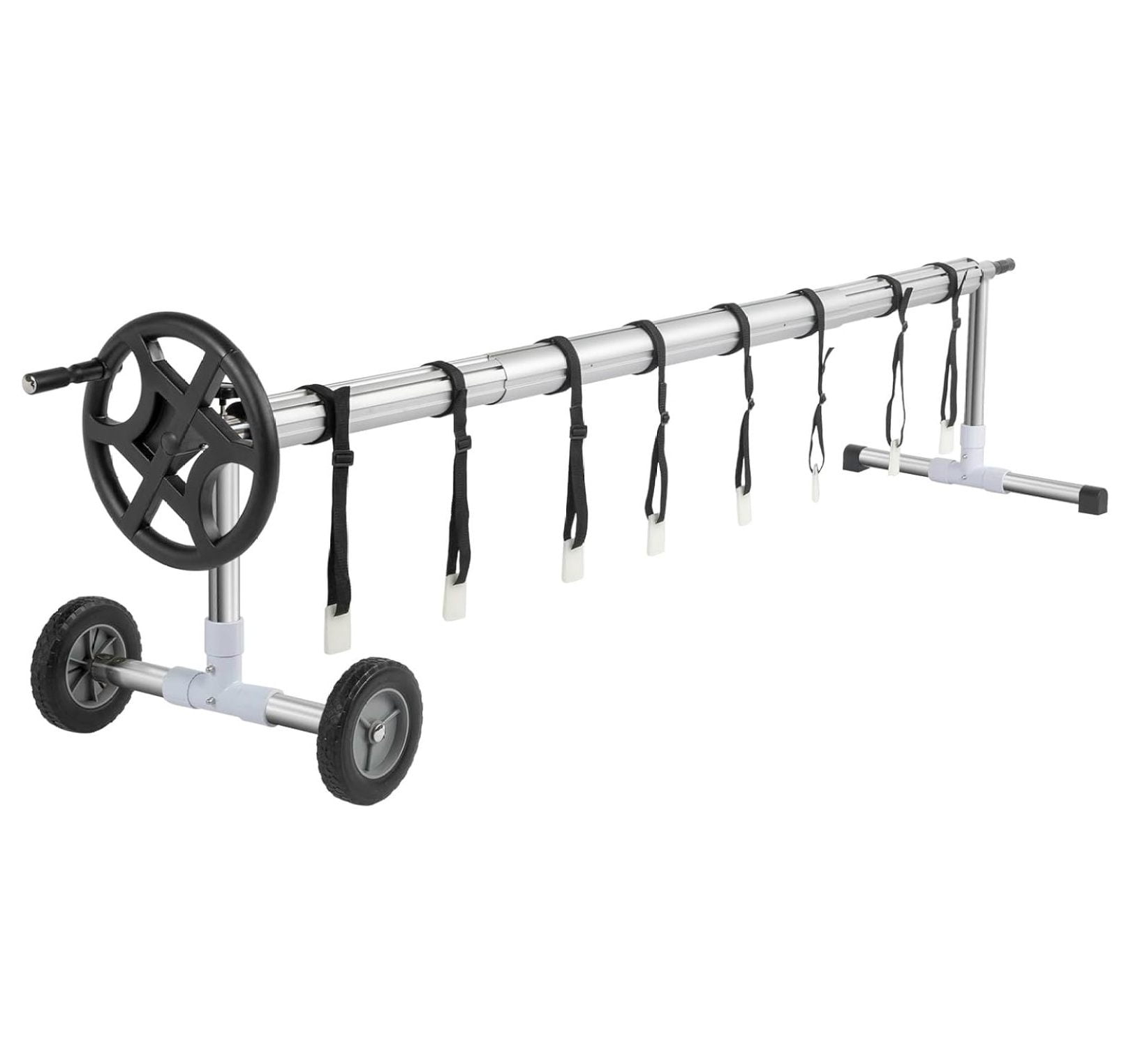 18FT Pool Cover Reel Set, Solar Cover Aluminum with Rubber Wheels for ...