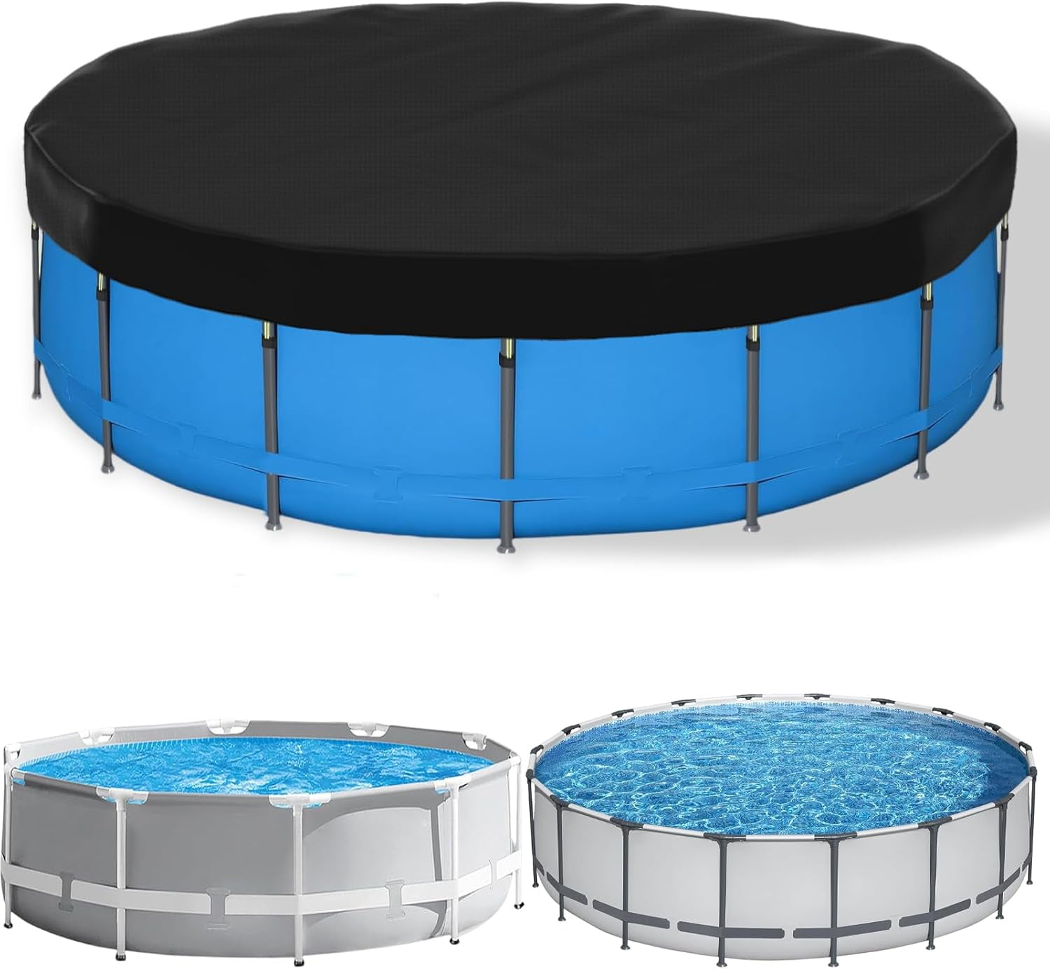 18FT Pool Covers for Above Ground Pools, Safana Round Pool Winter Cover ...