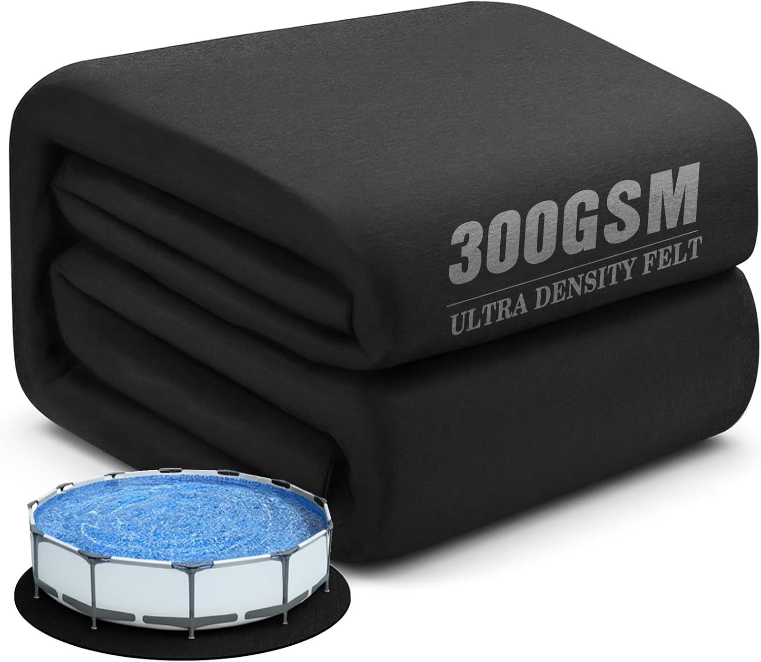 18FT Round Pool Liner Pad, [2026 New Pool Pad 300G/M² Thicker] Heavy ...