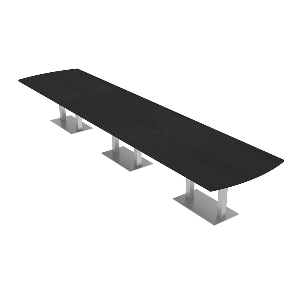 18Ft Arc Rectangle Powered Modular Conference Table Square Metal Bases ...