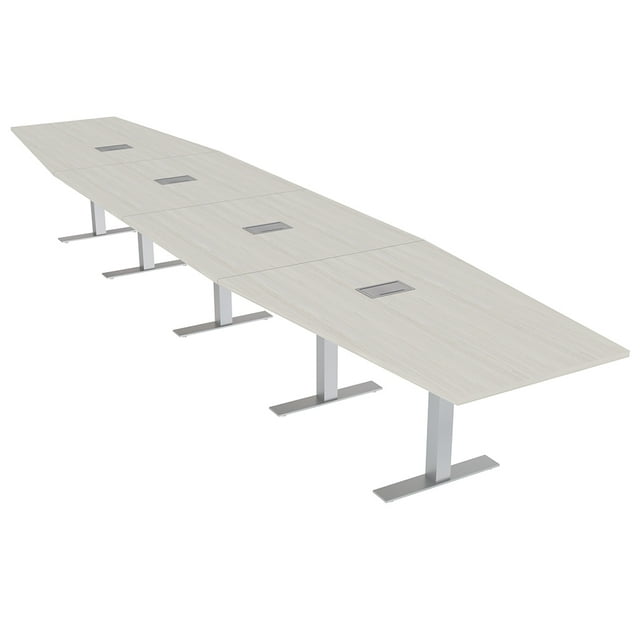 18Ft Modular Hexagon Boardroom Table Metal T Bases Power Data Modules ...