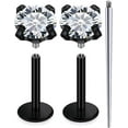 18G 16G 14G Internally Threaded Nose Rings Studs Flat Back Earrings ...