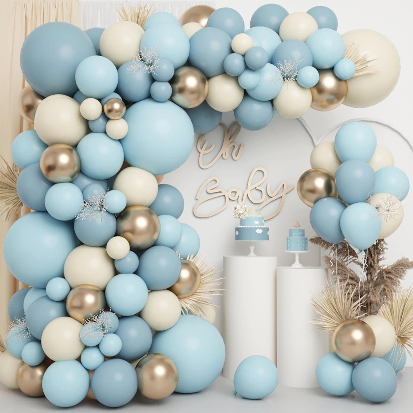 18Inch Boho Dusty Baby Blue Balloons ZLK1 Balloon Arch Garland Kit ...
