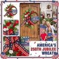 18Inch USA 250th Anniversary Patriotic Wreath, 1776-2026 Independence ...