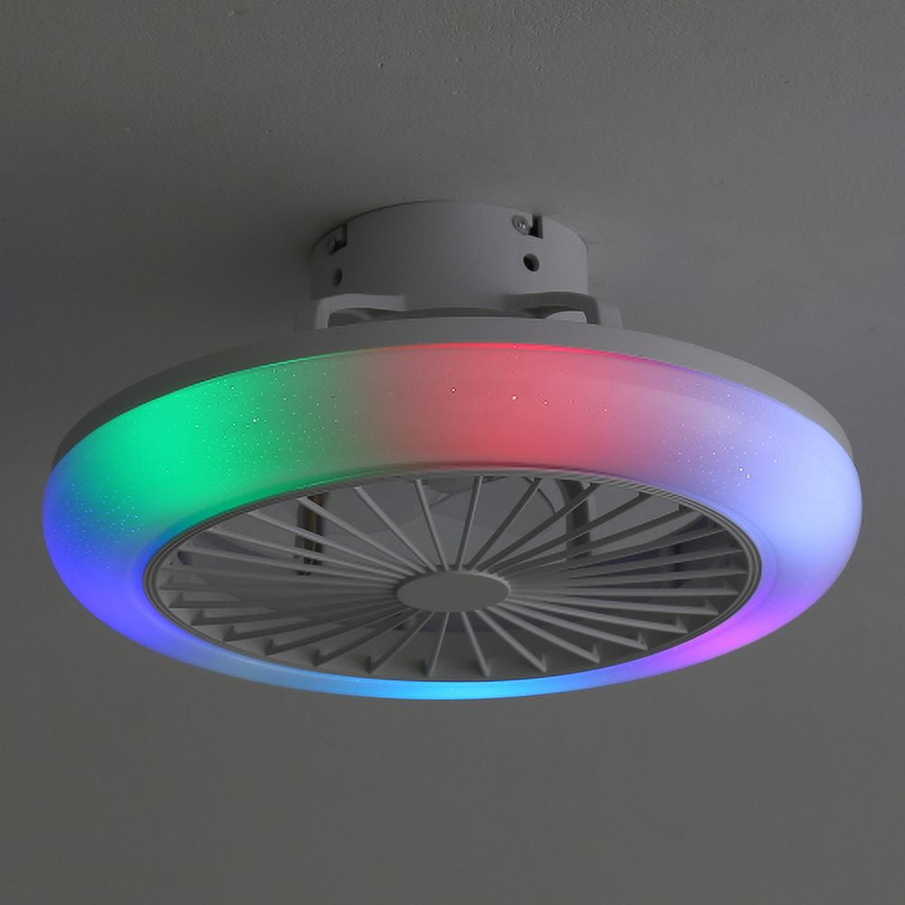 18Inches RGB Ceiling Fan with Lights, Dimmable LED, Remote Control ...