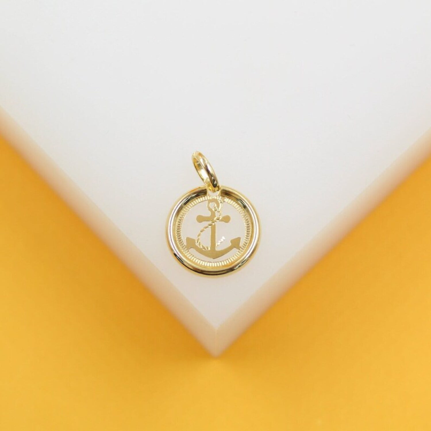 18K Gold Filled Anchor Coin Pendant - Walmart.com