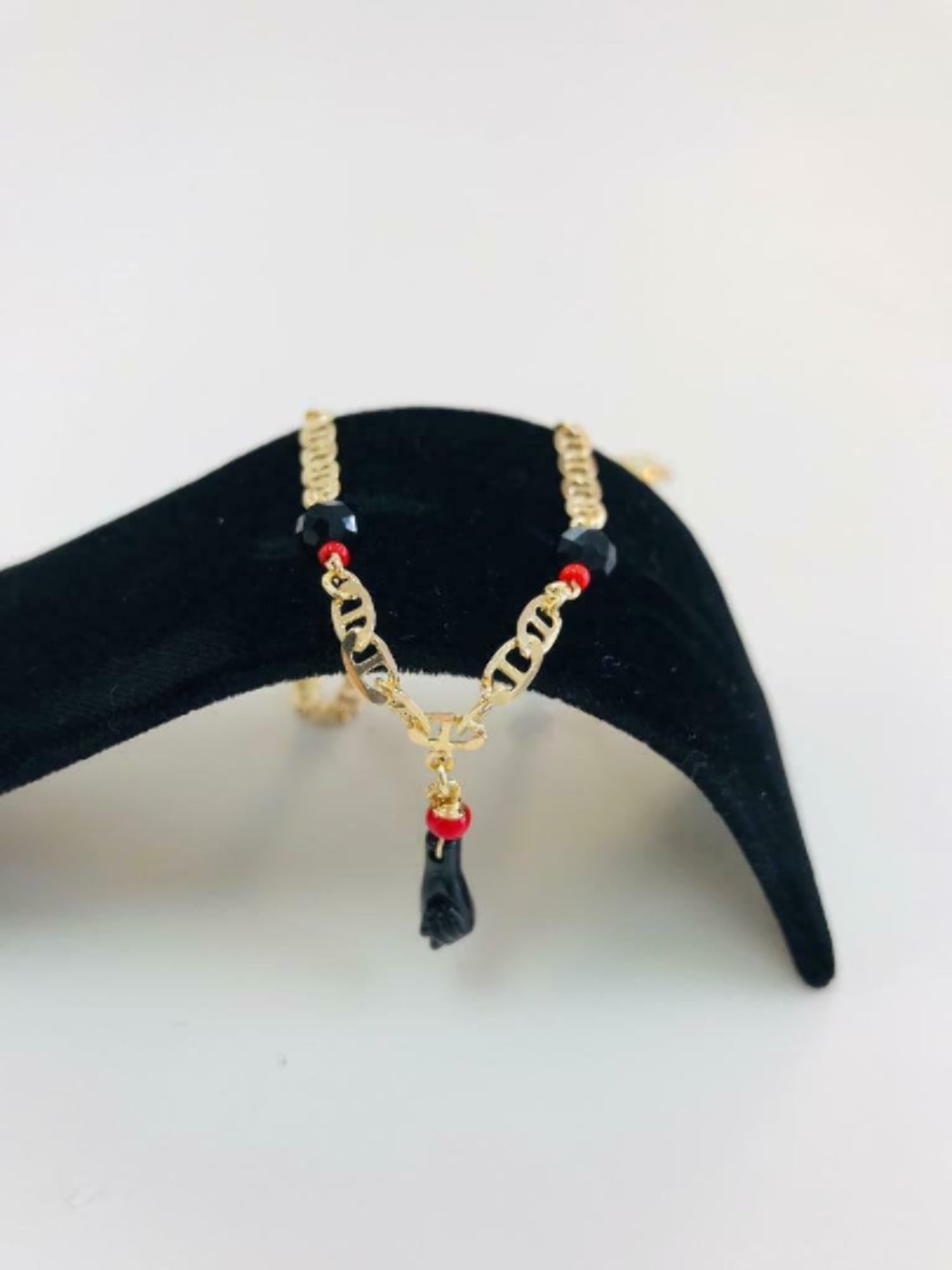 18K Gold Filled Azabache Necklace For Women 18''/ Azabache Chain ...