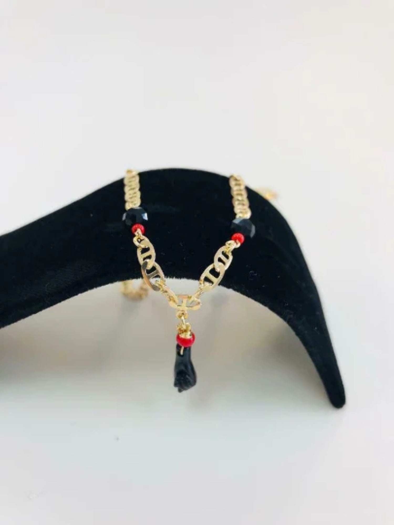 18K Gold Filled Azabache Necklace For Women 18''/ Azabache Chain ...