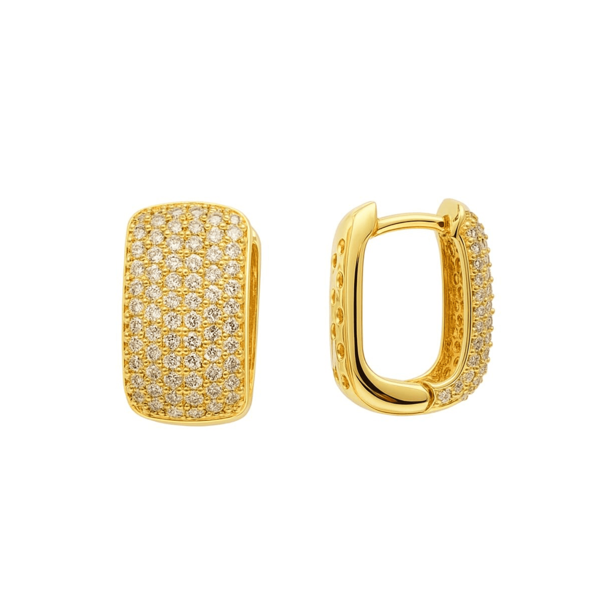 18K Gold Filled Chunky Hoop Earrings for Women, Hypoallergenic ...