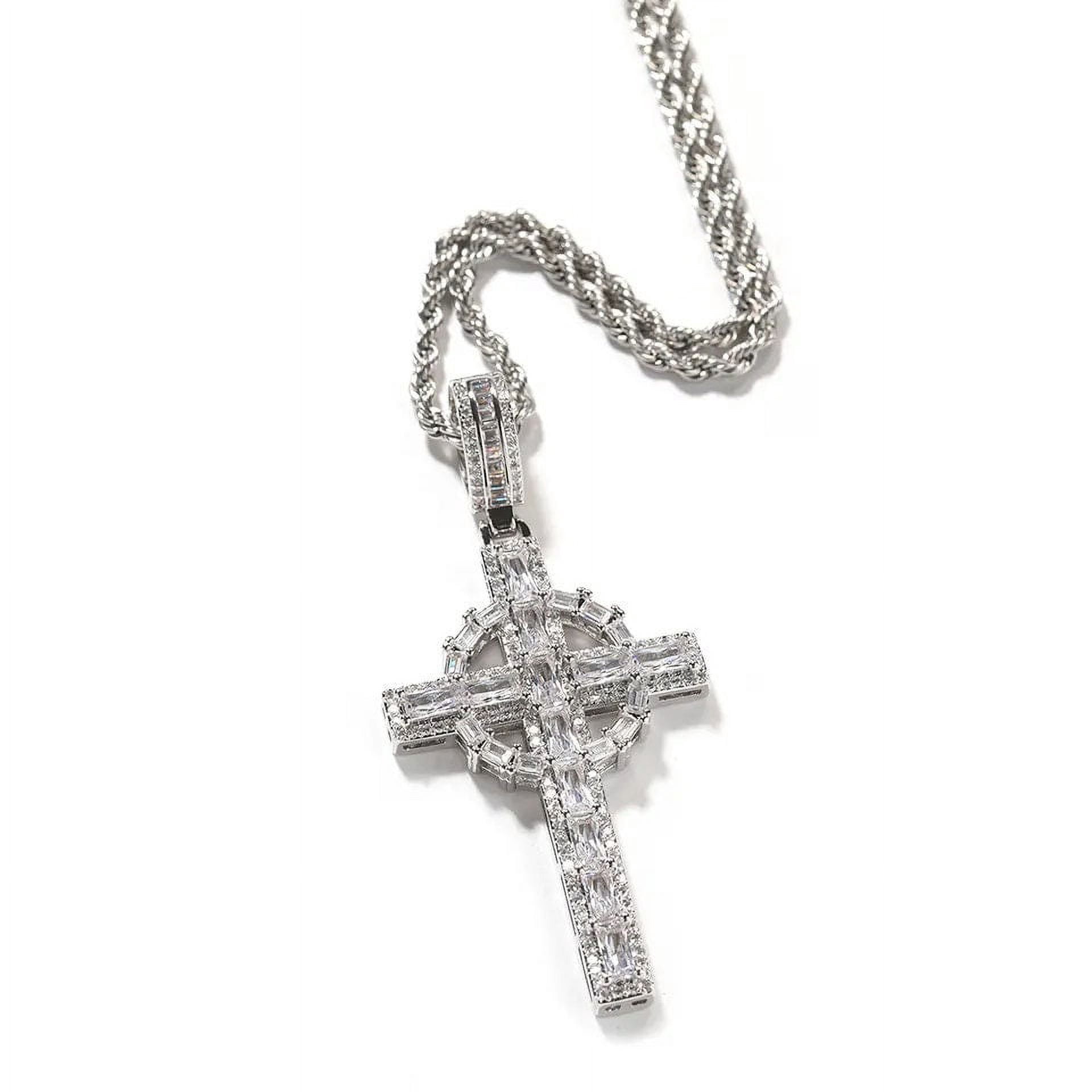 18K Gold Over Finish Simulated Diamond Iced Out Designer Holy Jesus ...