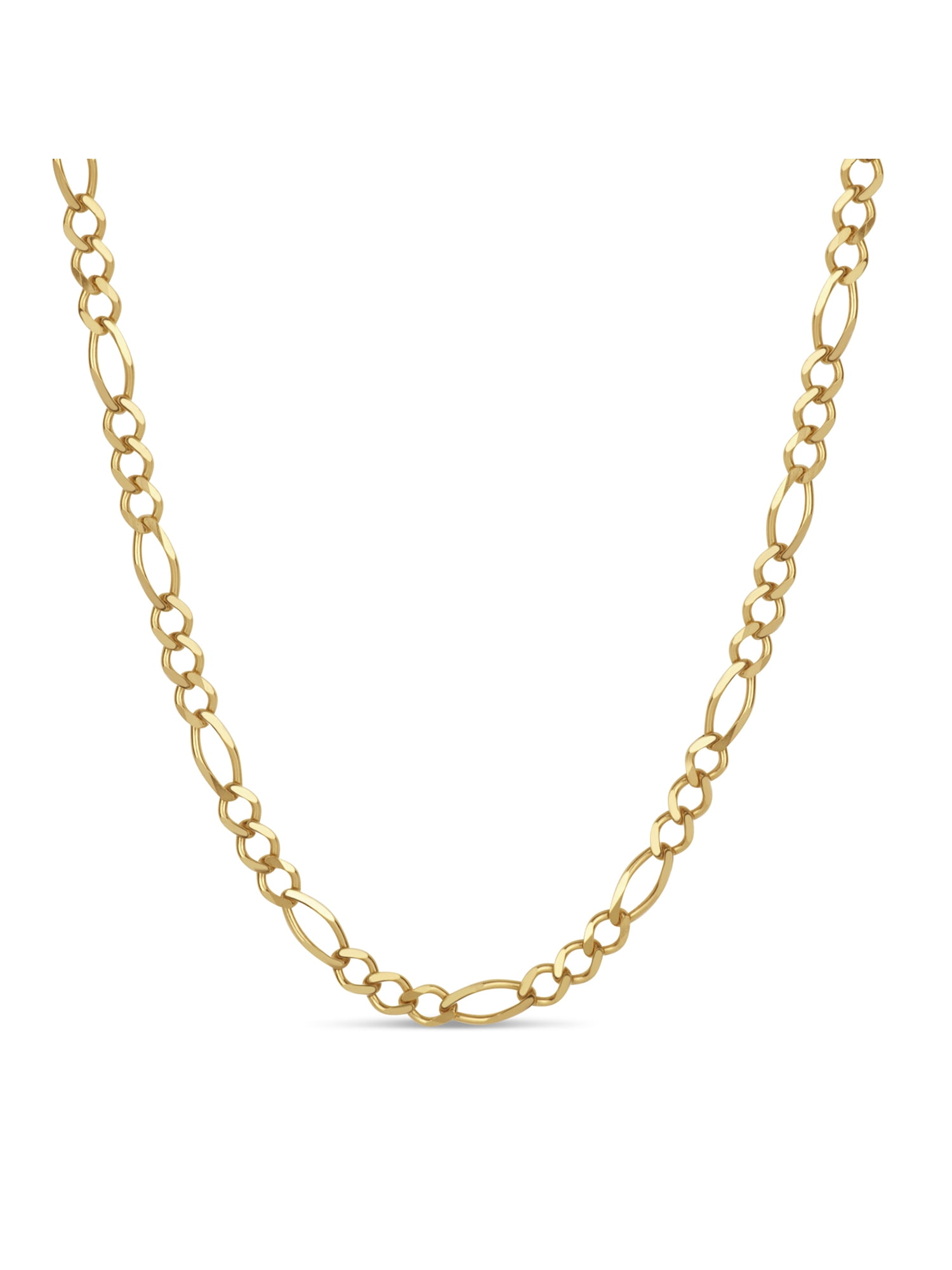 18K Gold Over Sterling Silver Figaro Chain Necklace 30 Inch - Walmart.com