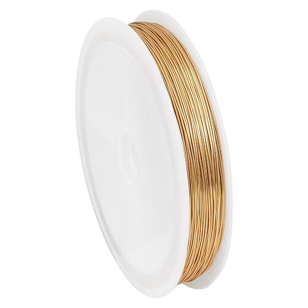 18K Gold Plated Copper Wire 24 Gauge Jewelry Wire 0.5mm Craft Wire ...
