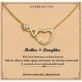 18K Gold Plated Heart Infinity Necklace with CZ, Adjustable Chain ...