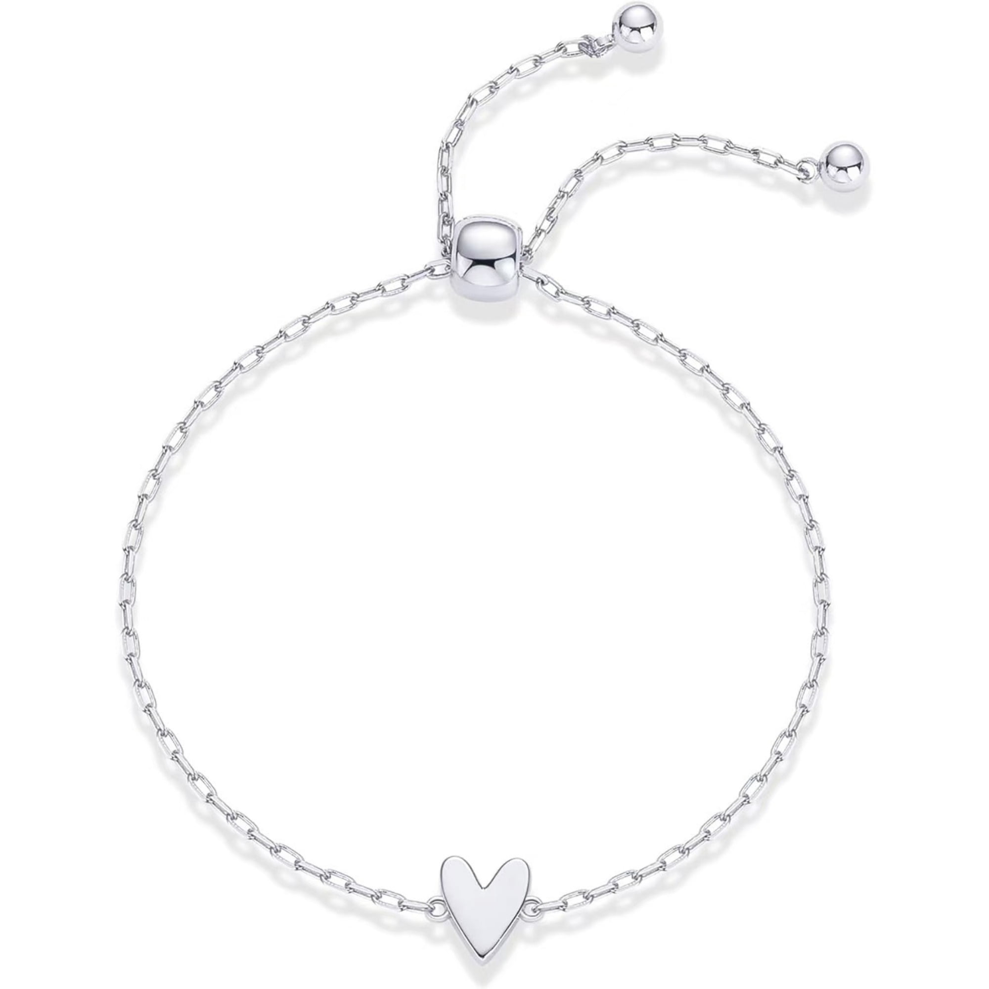 18K Gold-Plated Heart-Shaped Pendant Bracelet Set for Men and Women ...