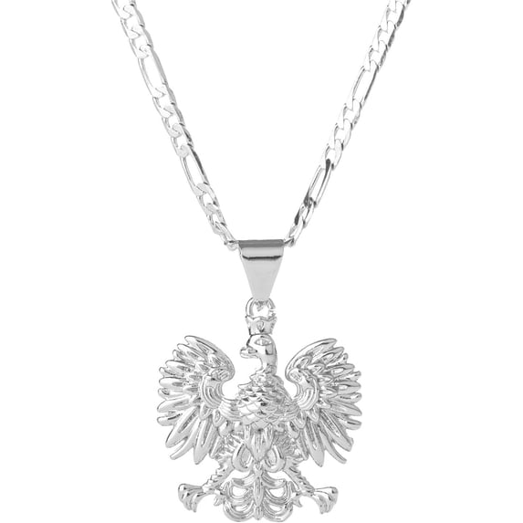 18K Gold Plated Poland Symbol Eagle Pendant Necklace for Women Men ...