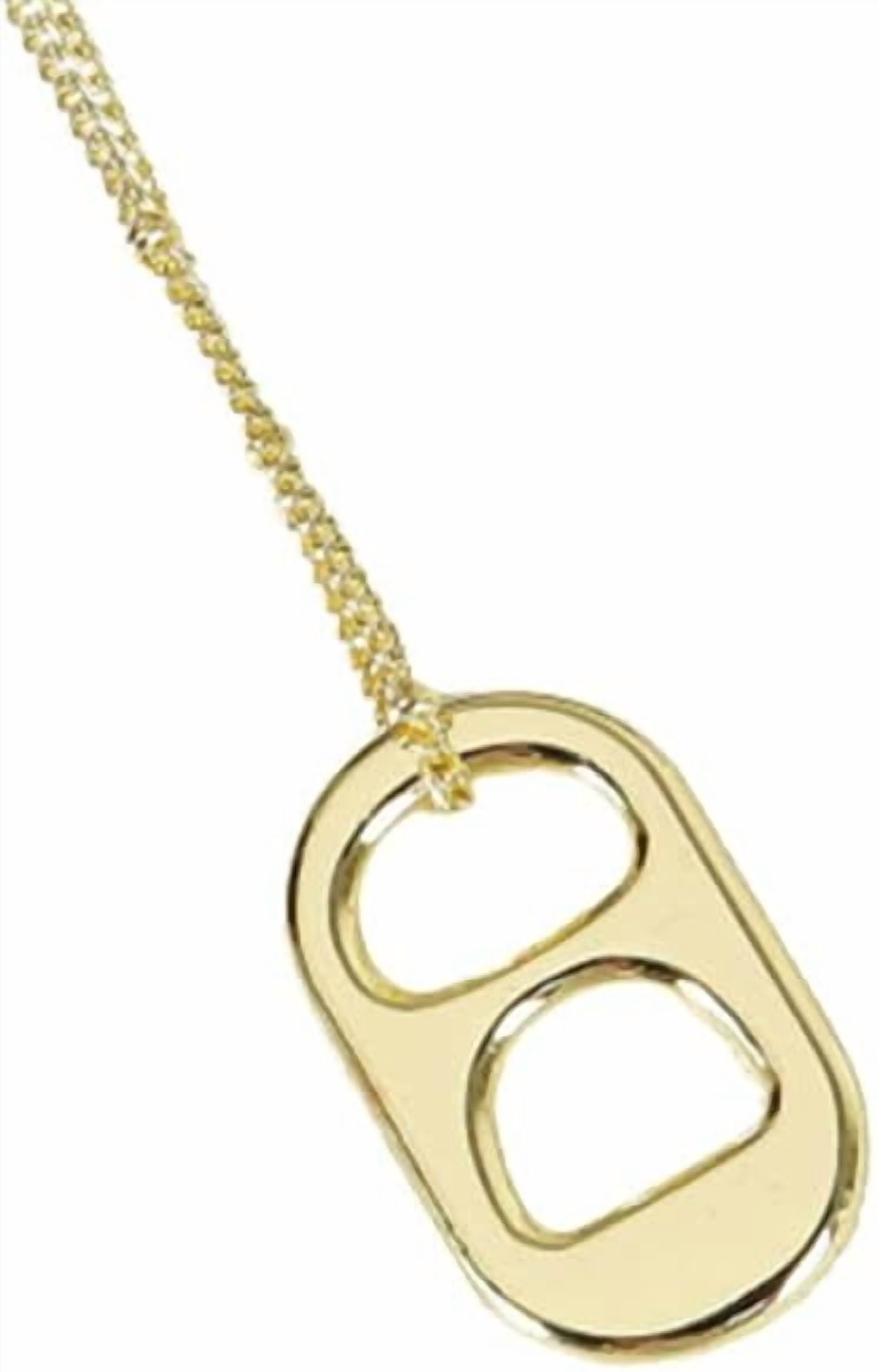 18K Gold Plated Soda Tab Pendant Necklace for Women Obx Necklace Trendy ...